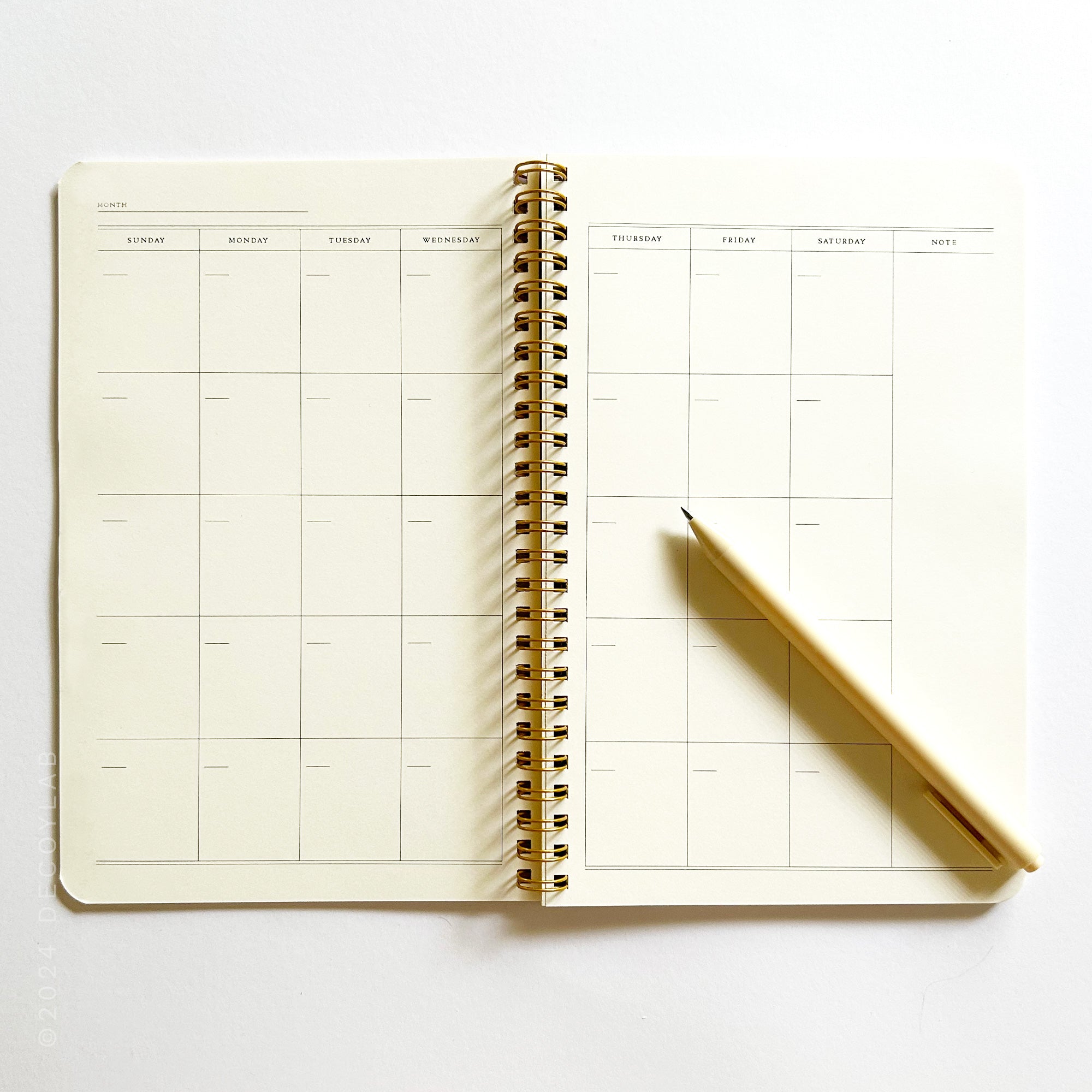 Small Monthly Planner – Decoylab Design Studio