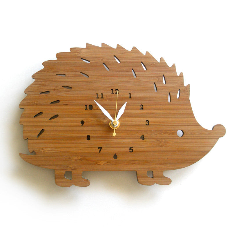 Hedgehog Wall Clock Large | Nursery Decor | Wall Accent | Wood Clock ...